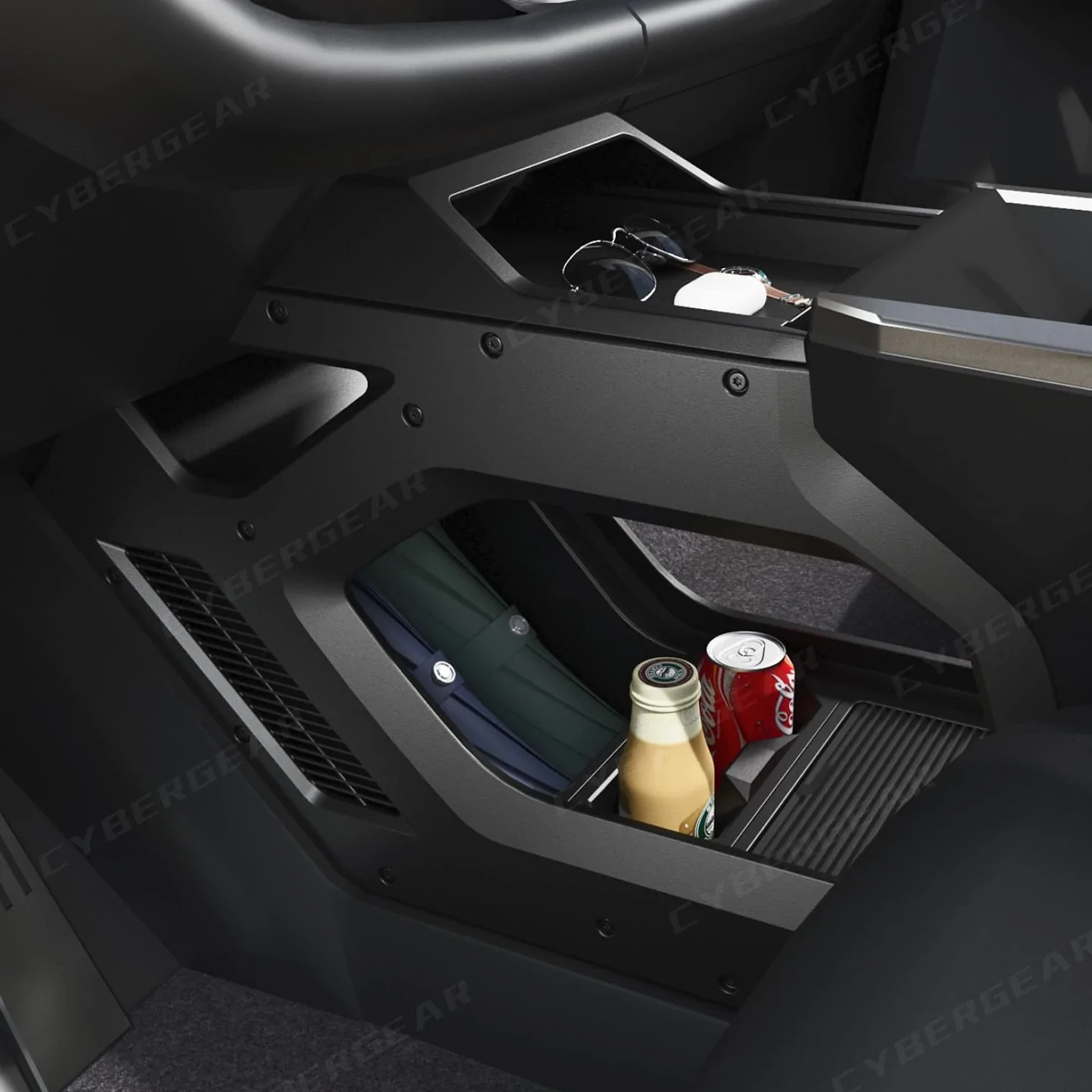 [Center Console Organizer Shelf] Cybertruck Interior Storage Expansion ...