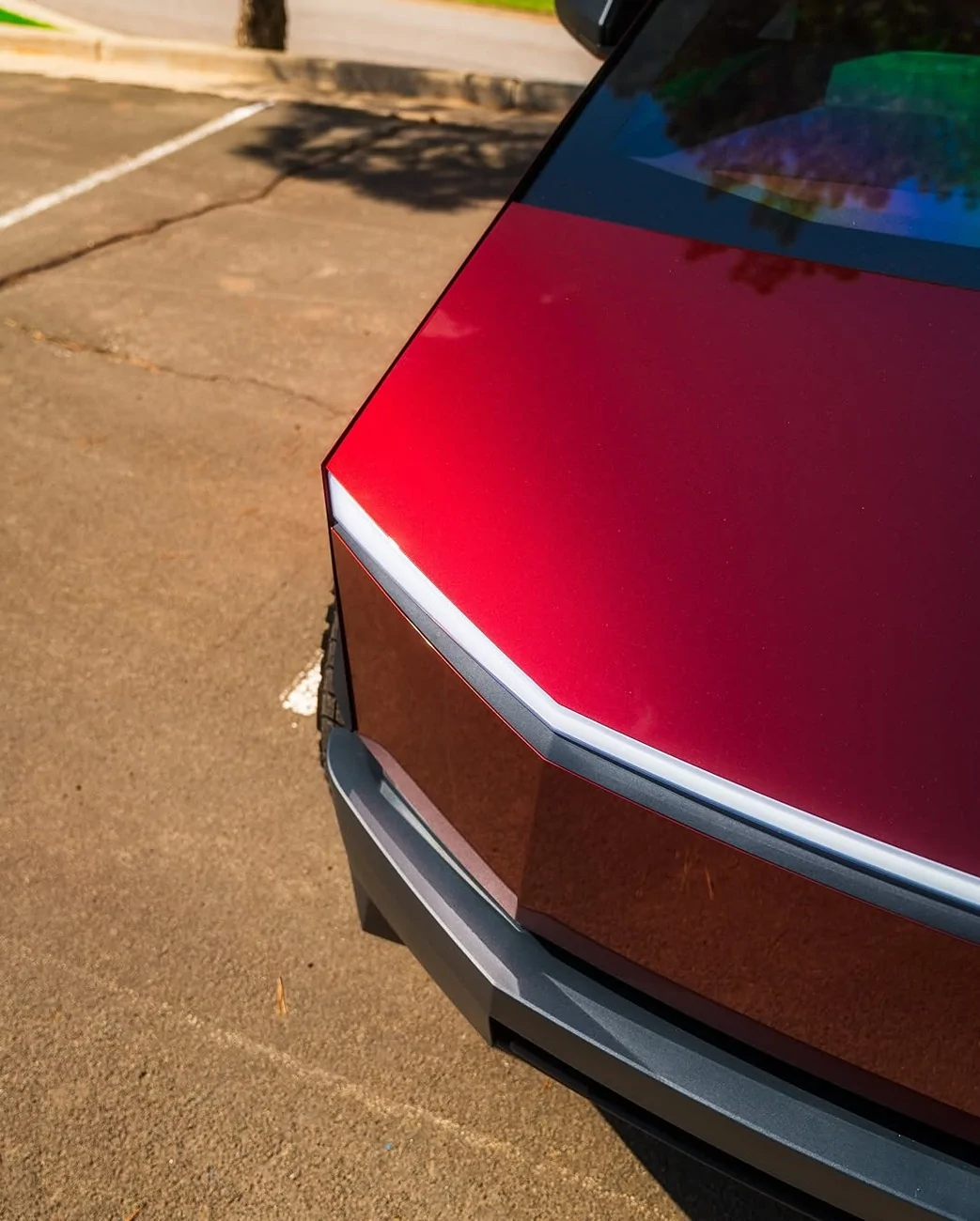 Pure PPF Metallic Redhood Cybertruck by Mile High Customs | Tesla ...