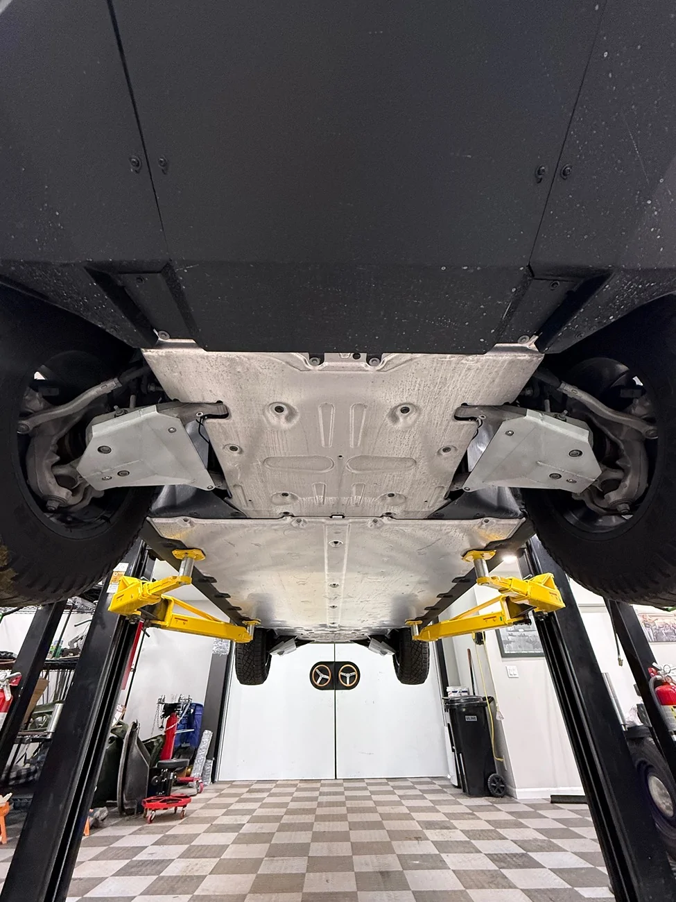 Tesla Armor Package and CyberTruckCo Control Arm Skid Plates (install ...