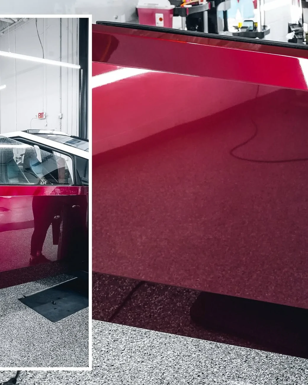 Pure PPF Metallic Redhood Cybertruck by Pristine Auto Spa Rockville ...