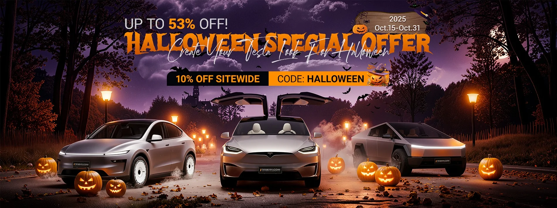 Tesery Halloween Sale is Live (Up to 53% OFF + $50 Coupon Draw) | Tesla ...