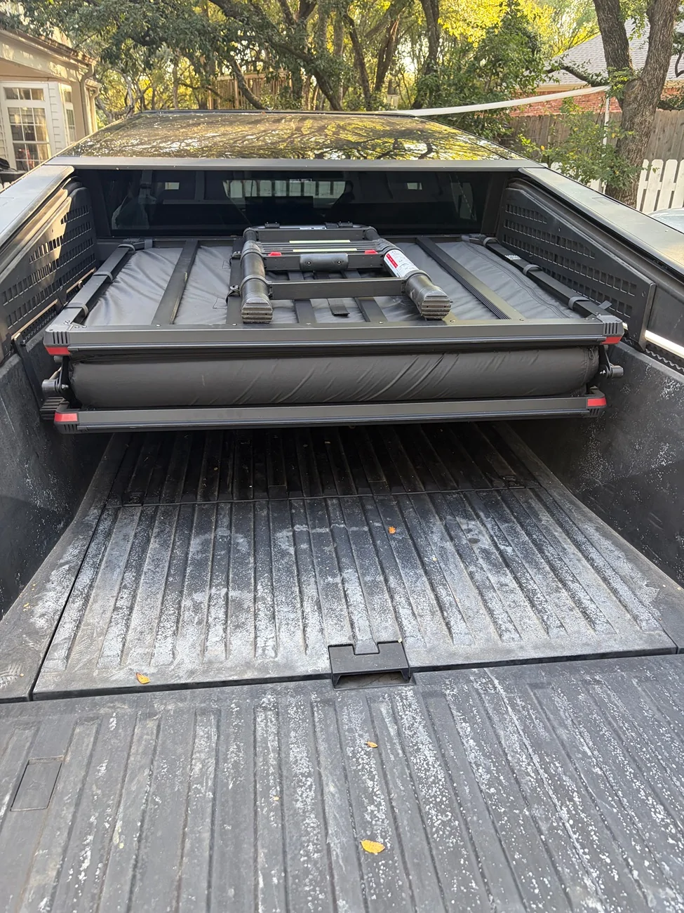Truck bed tent solution w/ custom tent mount | Tesla Cybertruck Forum ...
