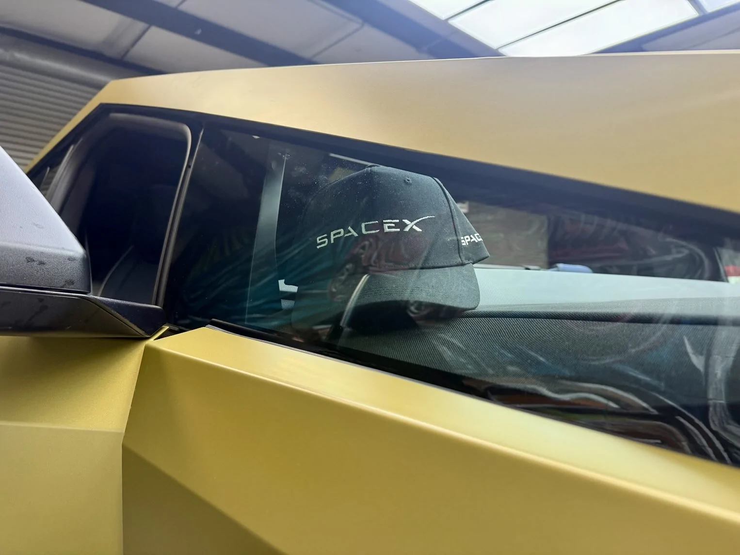 Metallic Gold Vinyl Laminated with Matte PPF = Cybercab Gold Cybertruck ...