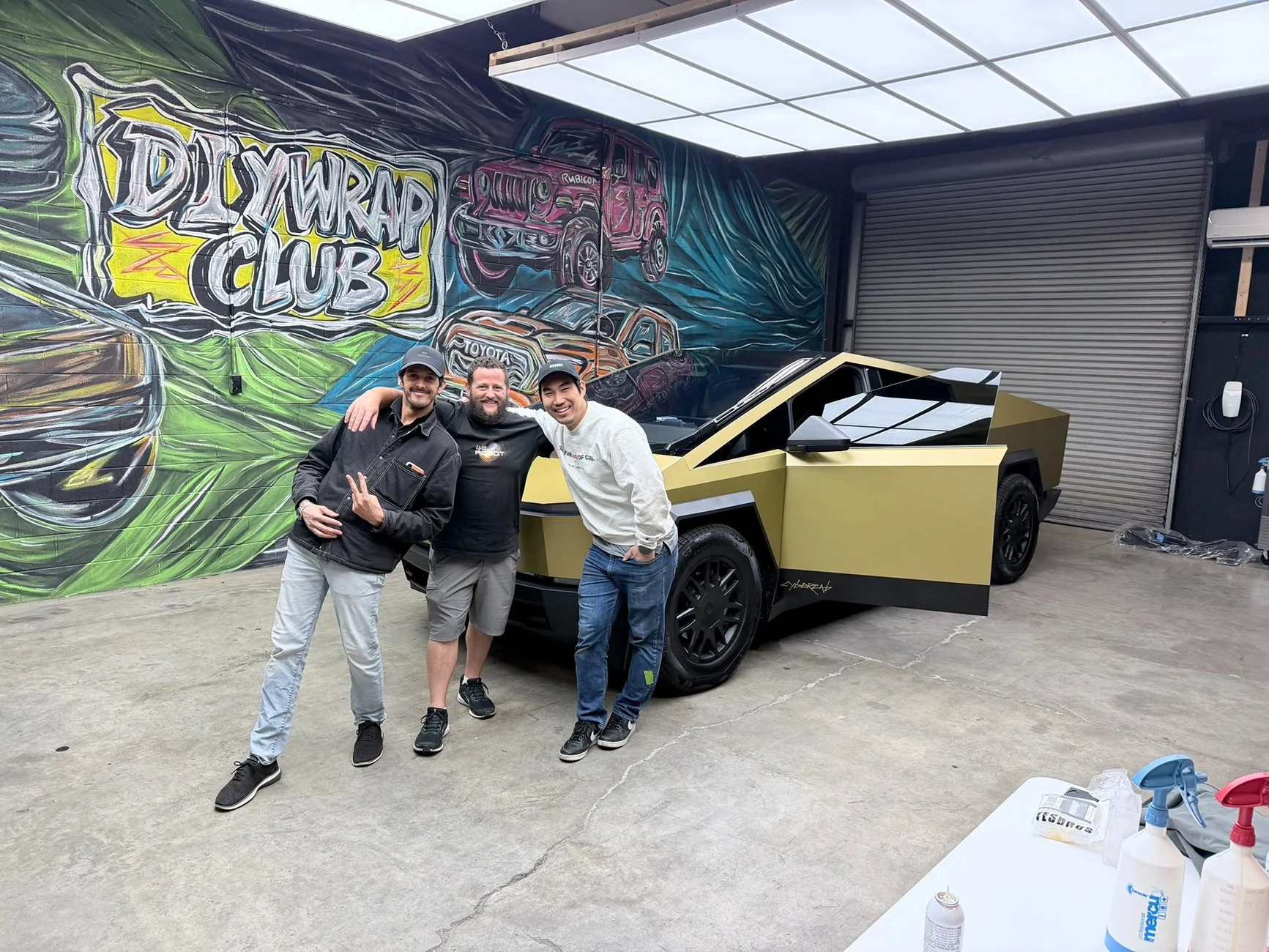 Metallic Gold Vinyl Laminated with Matte PPF = Cybercab Gold Cybertruck ...