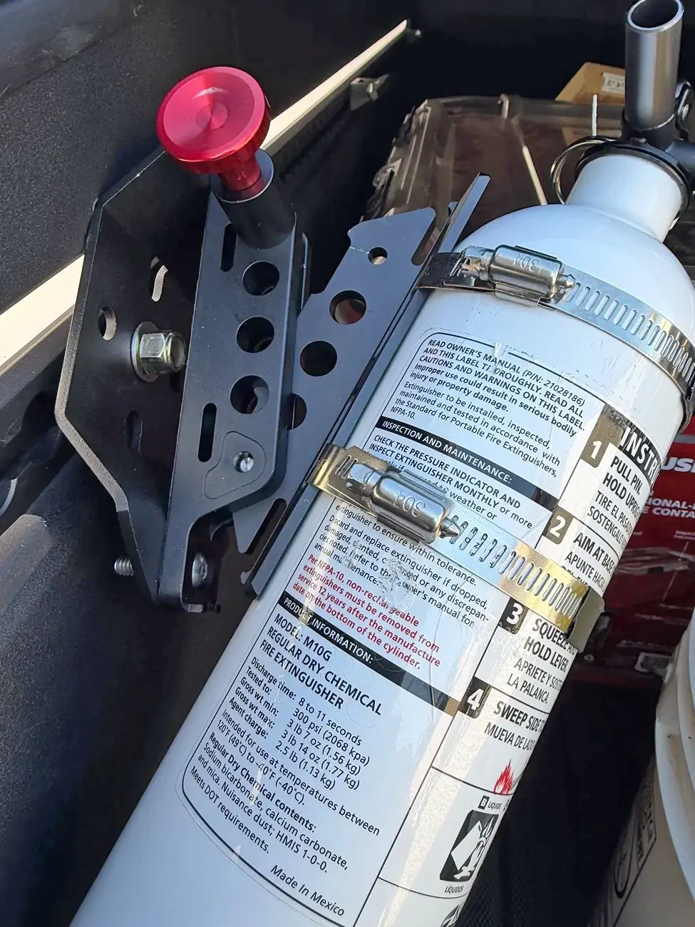 L Track Mount for Fire Extinguisher in bed | Tesla Cybertruck Forum ...