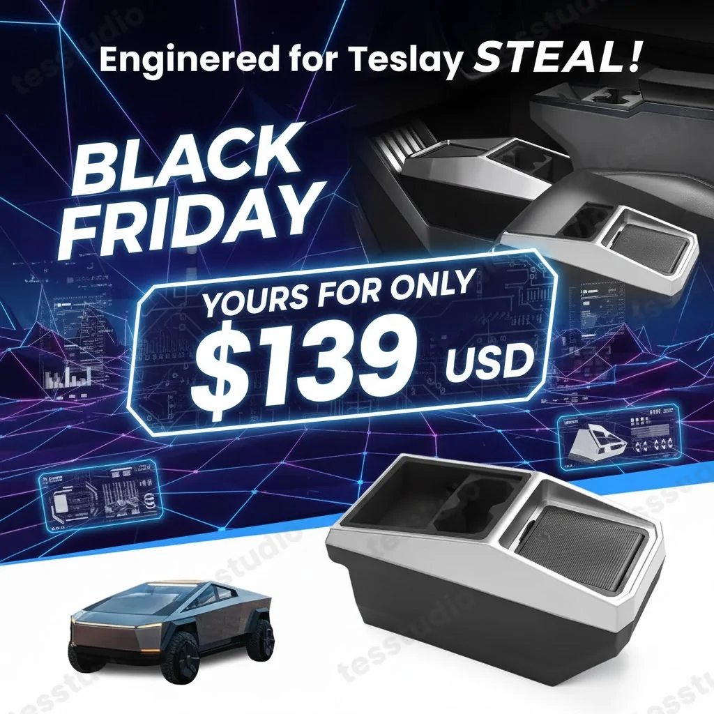🚀 Black Friday Deal | Tesla Cybertruck Multifunctional Center Console ...