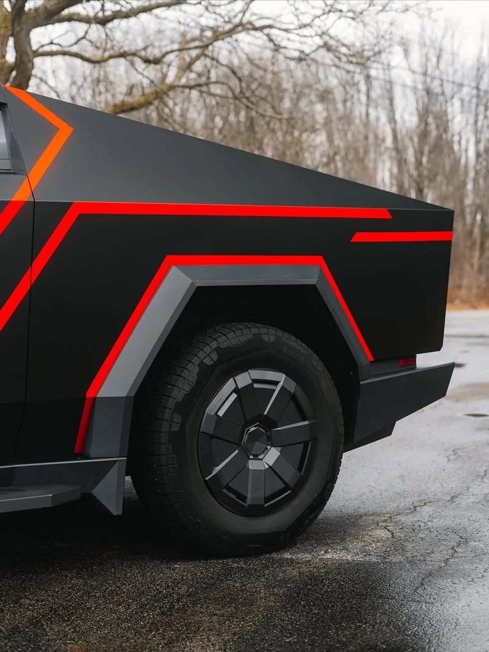Pure PPF Frozen Black tron style Cybertruck wrapped by The Lab NA ...
