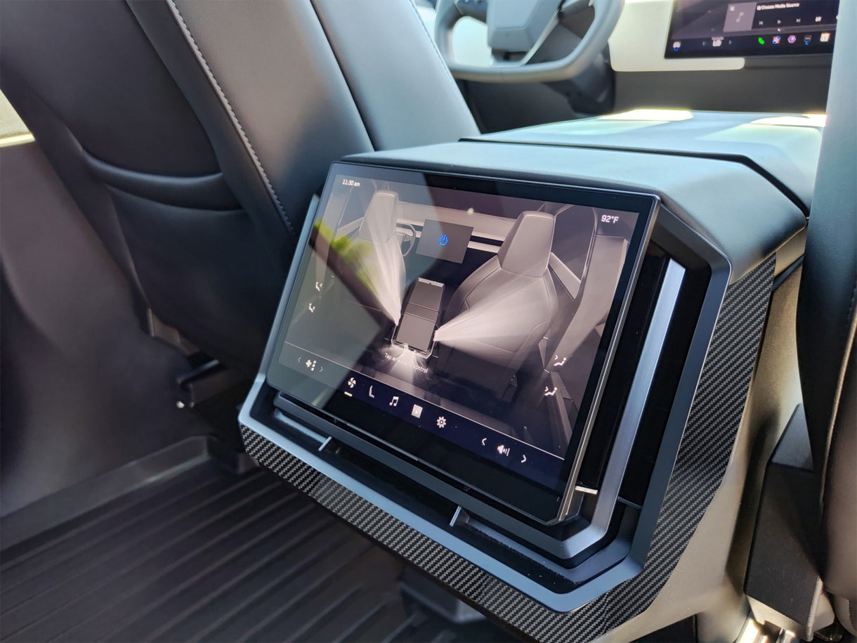 Upgrade Your Cybertruck Interior with the Carbon Fiber Rear Screen Trim ...