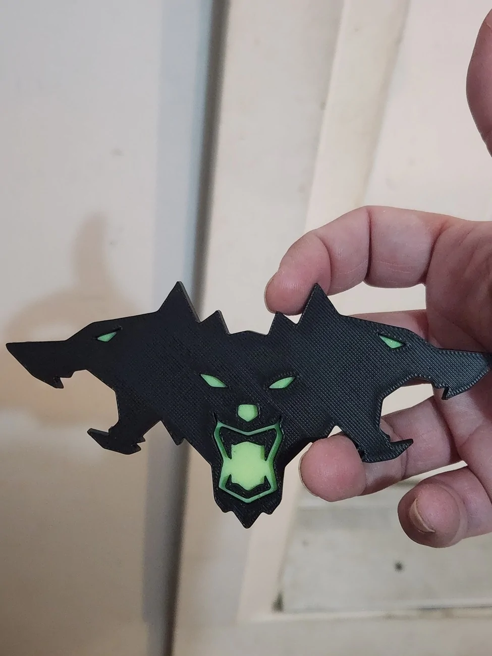 Glow in the dark Cyberbeast logo emblem (3D print .STL file added ...