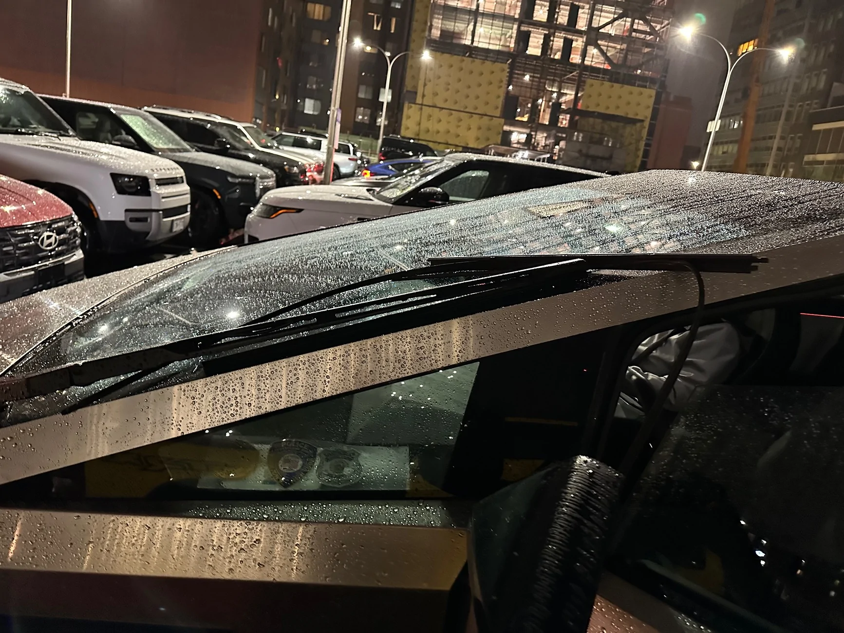 Windshield wiper vandalized in NYC parking lot. | Tesla Cybertruck ...