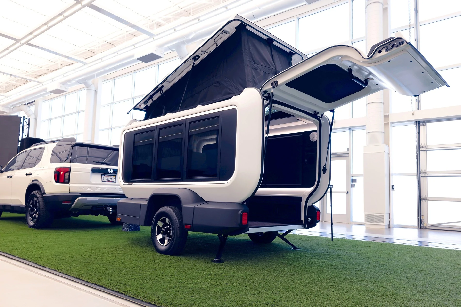 Lightweight Travel Trailer by Honda (Base Station) | Tesla Cybertruck ...
