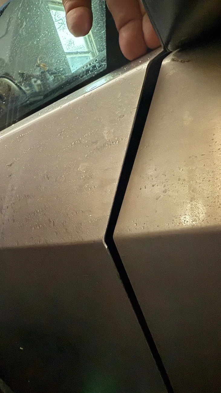panel adhesive separation after freeze-thaw cycles – front driver’s ...