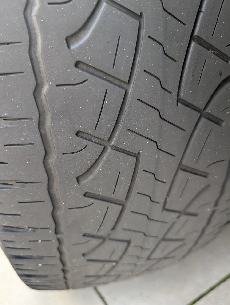 Just checked tire wear, rear passenger so low😑 | Tesla Cybertruck Forum ...