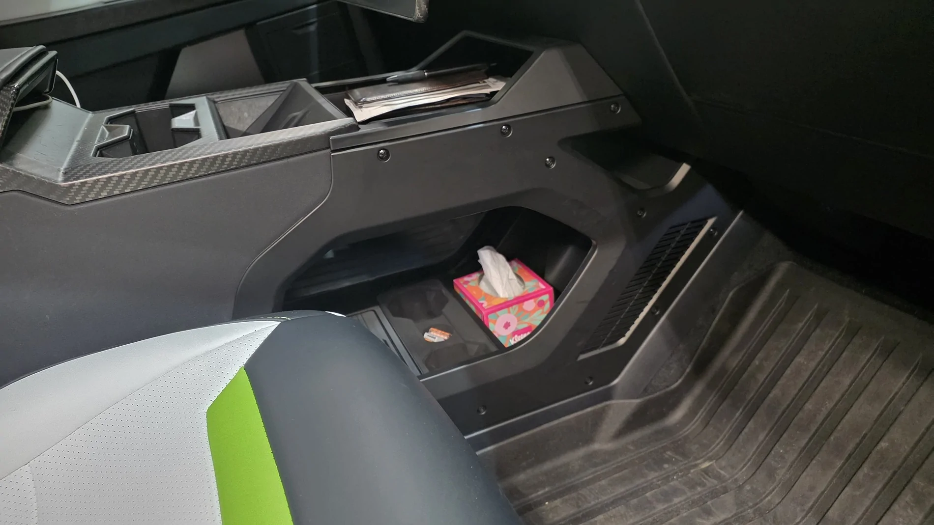 Cybertruck Center Console Chaos Solved – My New Double-Layer Organizer ...