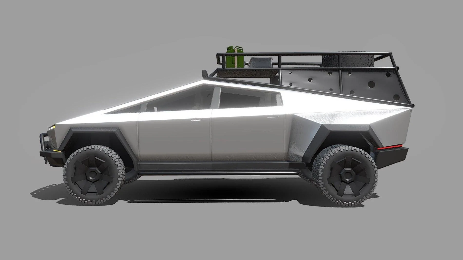 Full Length Roof-Bed Cargo Rack Concept | Tesla Cybertruck Forum ...
