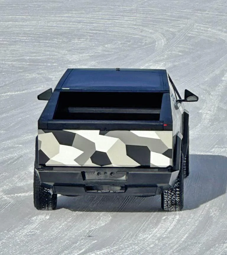 Cybertruck rear window down?! (photos from winter testing) | Tesla ...