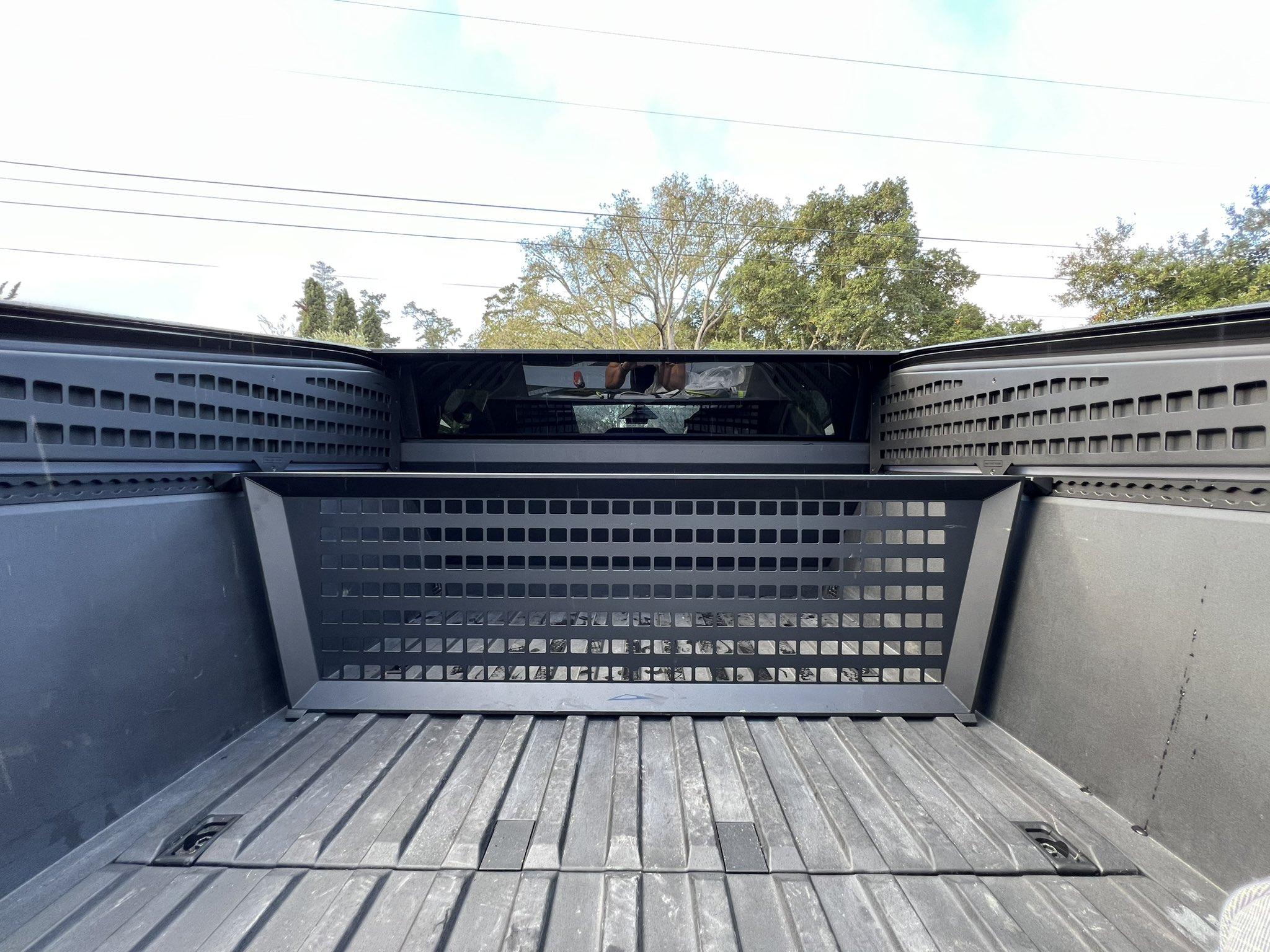 Tesla MOLLE Panels & Divider installed in Cybertruck bed! 😍 | Tesla ...