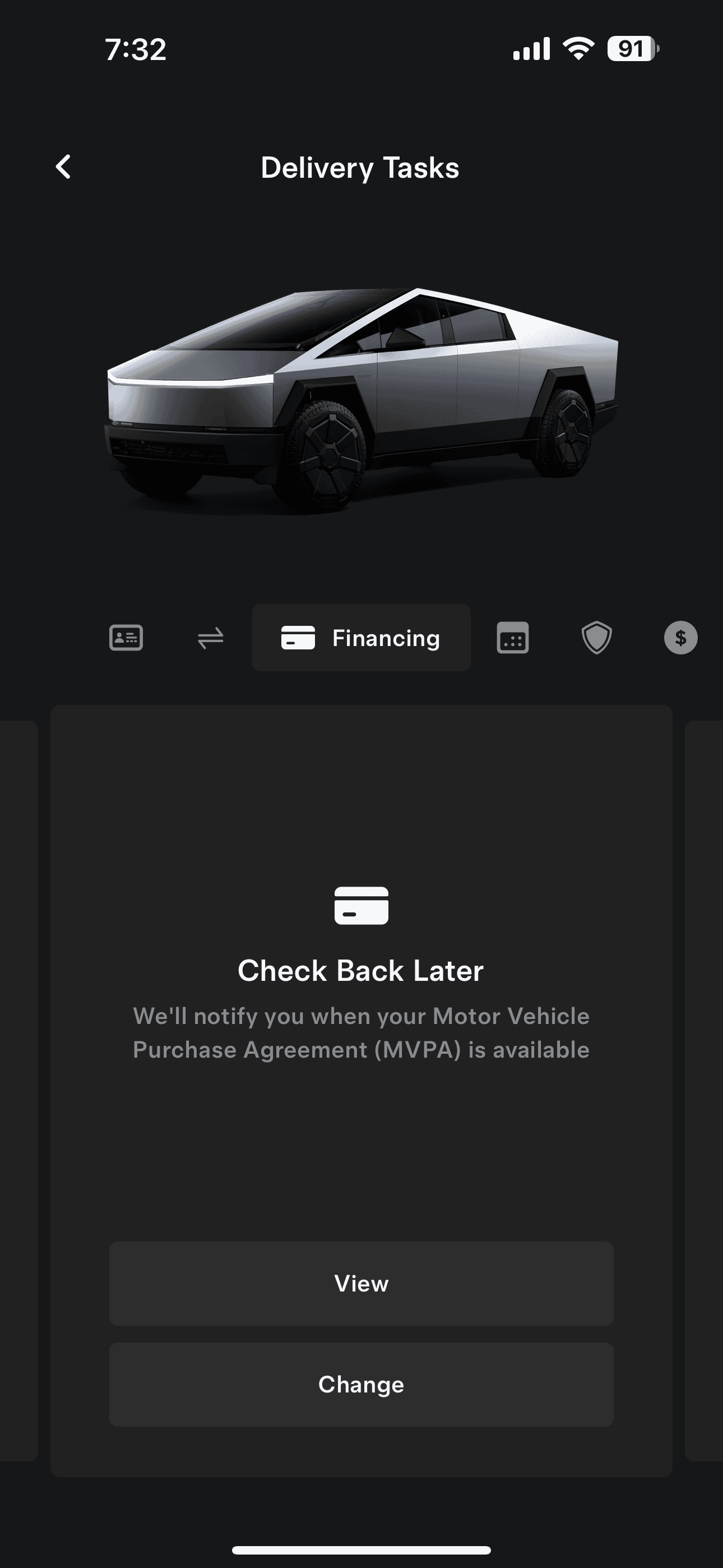 Tesla App Financing Tab Changed | Tesla Cybertruck Forum - Cybertruck ...