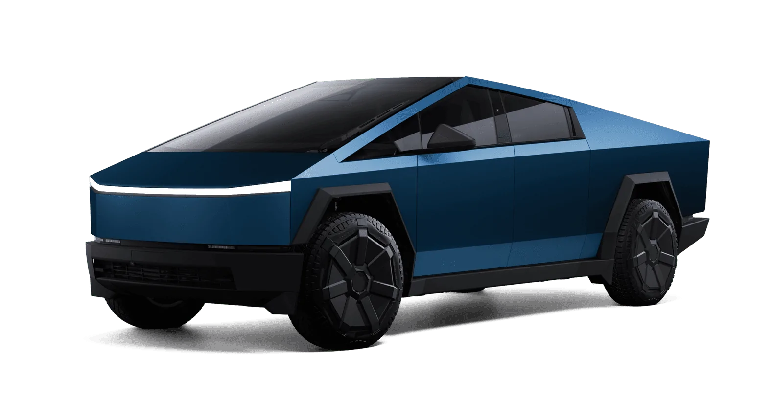 New Cybertruck official wrap colors: Satin Abyss Blue, Satin Rose Gold ...