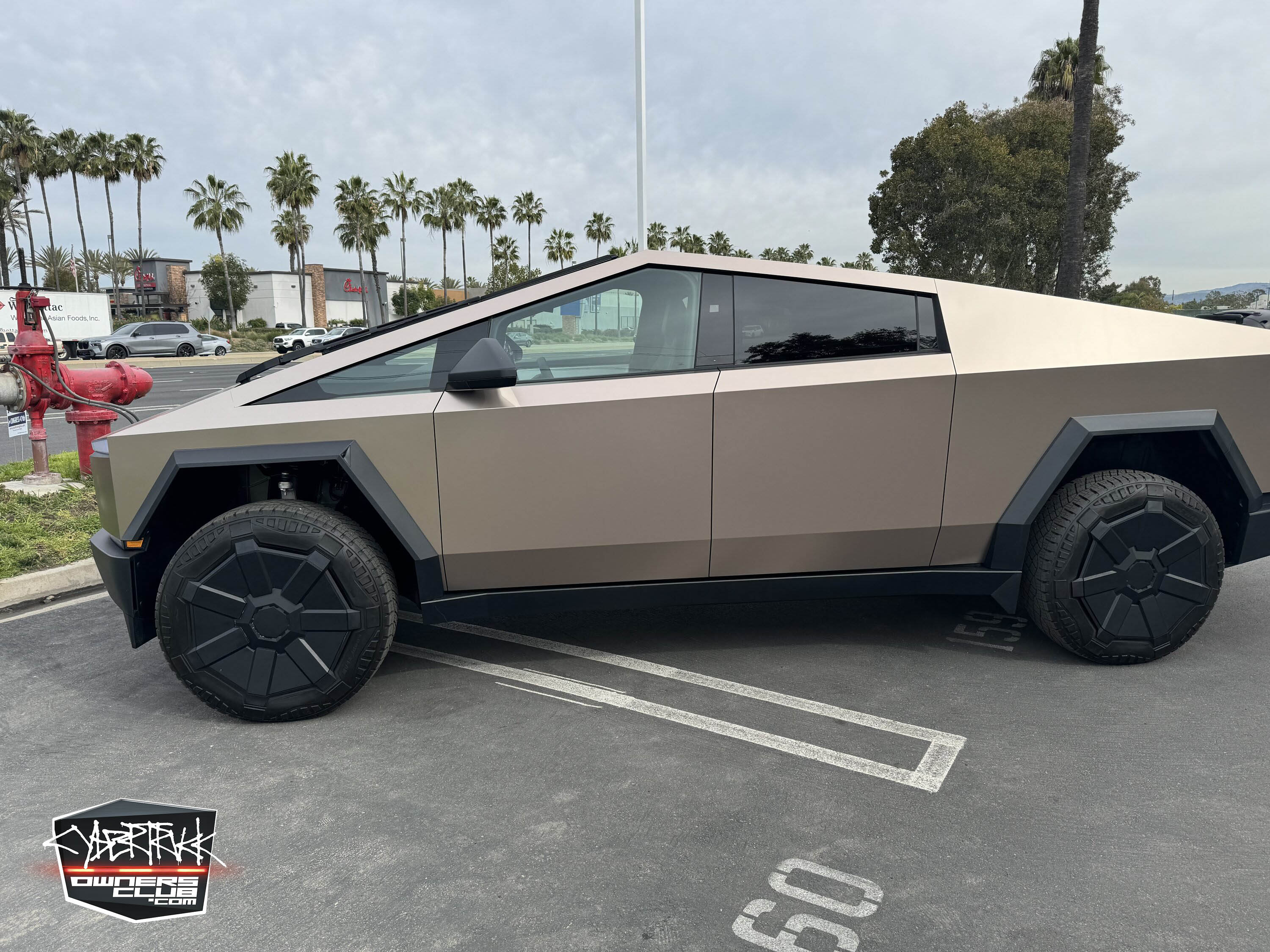 Satin Rose Gold PPF wrap on Cybertruck - first real life look! (Irvine ...