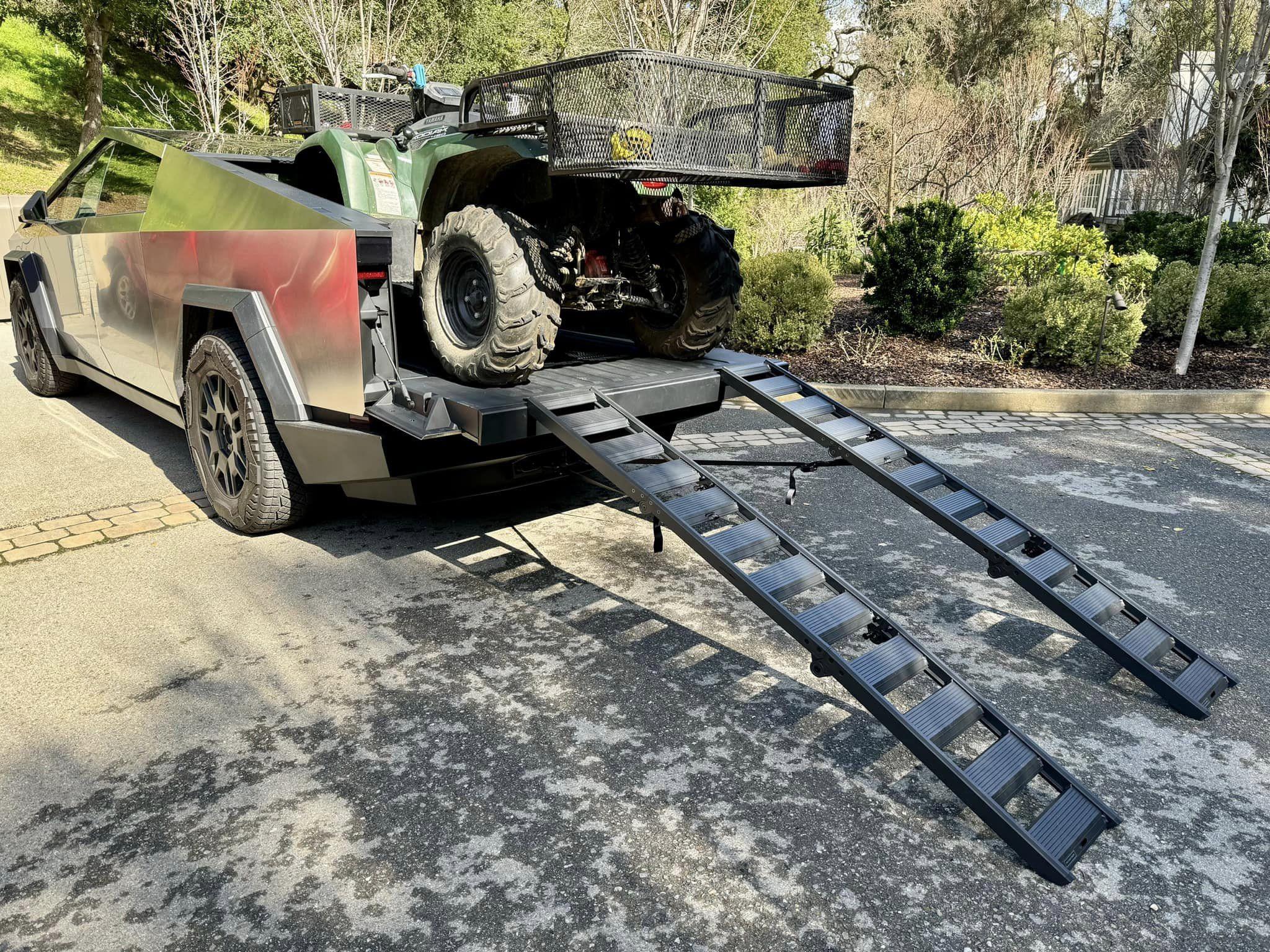 Cybertruck Tailgate Ramp used for loading ATV onto bed | Page 2 | Tesla ...