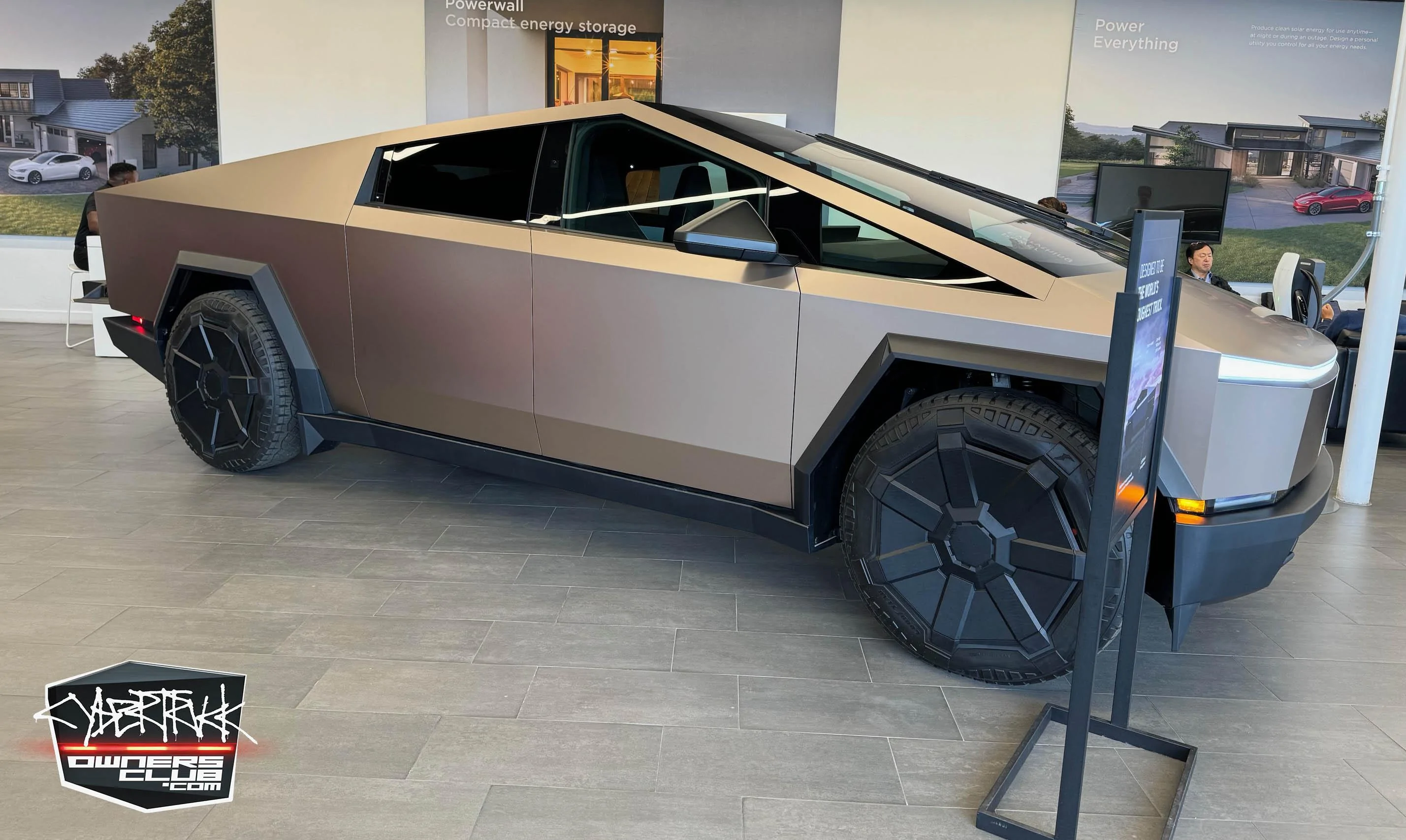 Satin Rose Gold Factory PPF wrap on Cybertruck - job quality closeup ...