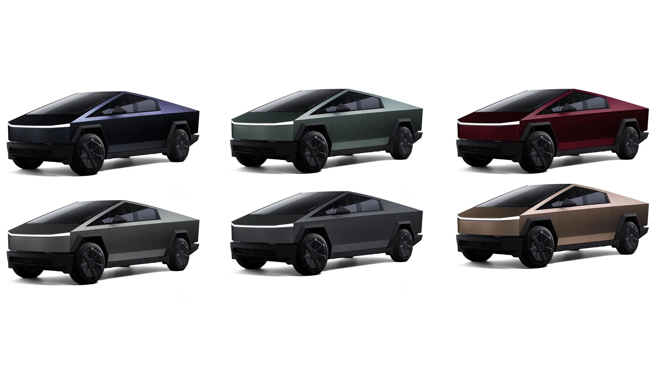 6 new color paint films released for Cybertruck (factory - dealer ...