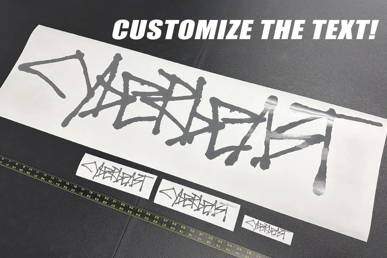 Custom plotted text using 'Cybertruck Font' - available now at ...