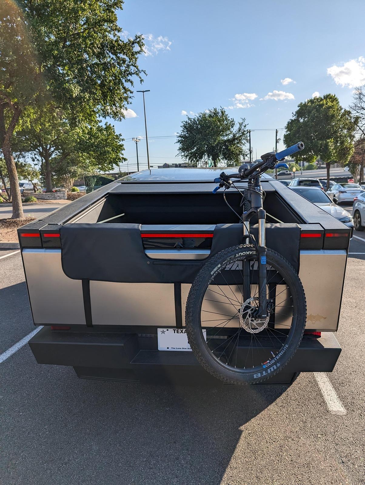 Bike Pad Success! Yakima Gatekeeper Tailgate Pad installed | Tesla ...