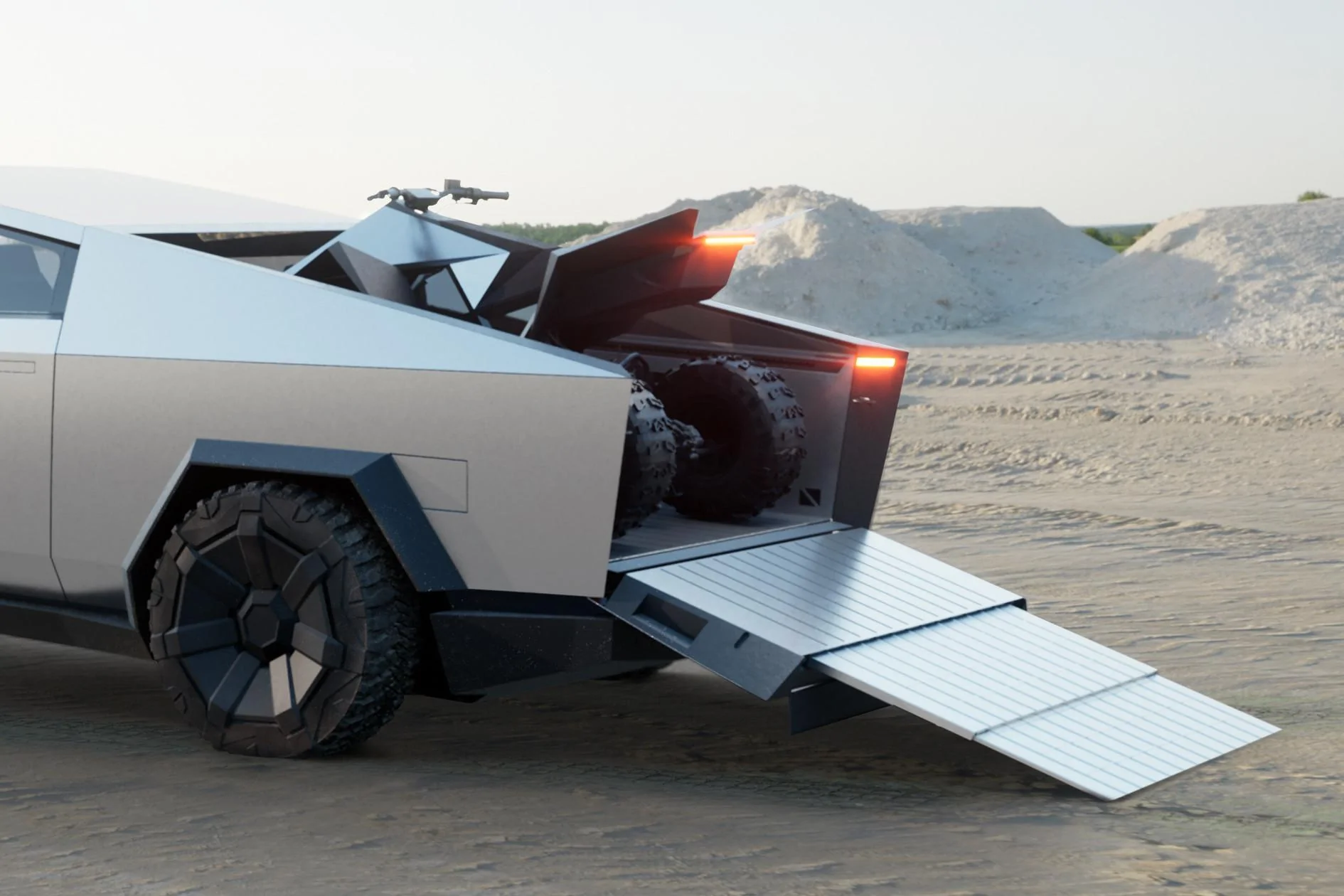 Anyone remember seeing a quad cycle that looked like the Cybertruck ...