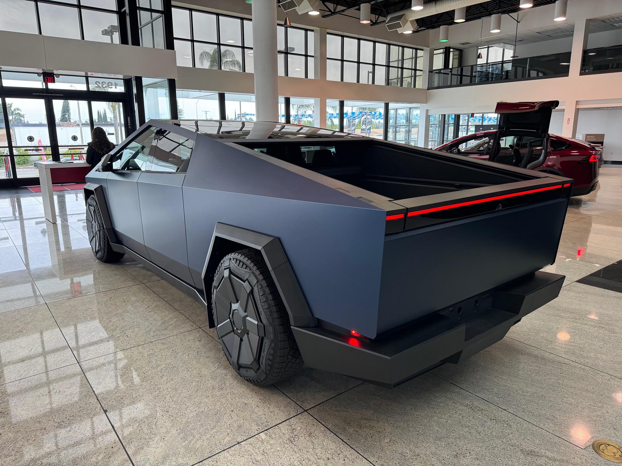 Official Tesla Satin Abyss Blue PPF color paint film wrap - first look ...