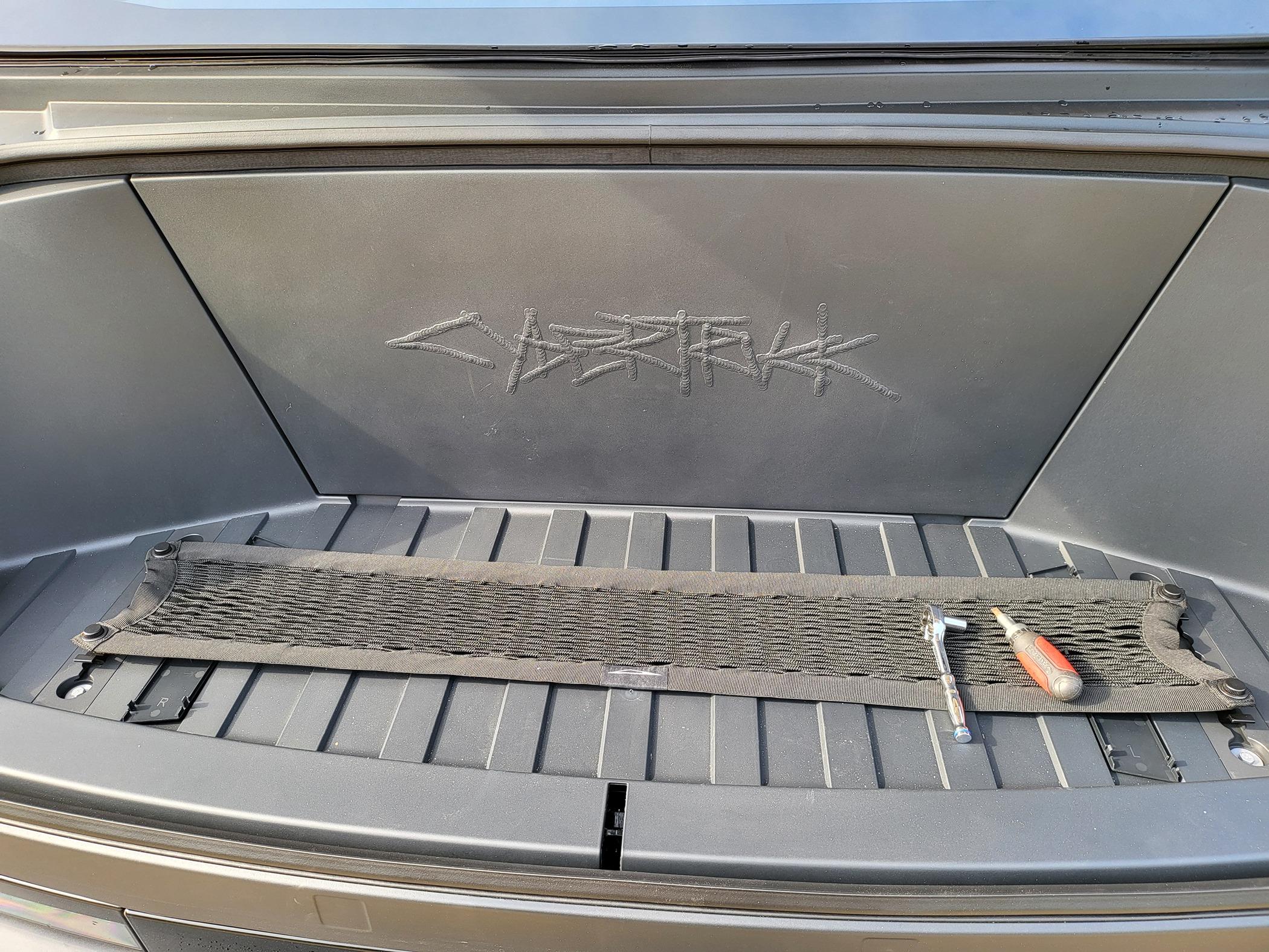 Frunk "Front Trunk L-Track + Cargo Net" Accessory Received! | Tesla ...