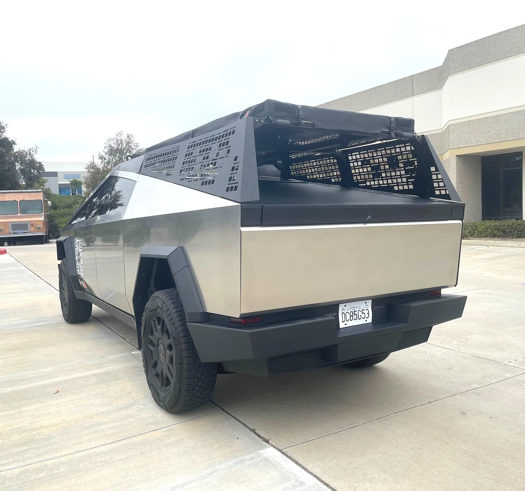 Cybertruck modular roof rack + bed rack w/ rooftop tent (RTT) - world's ...