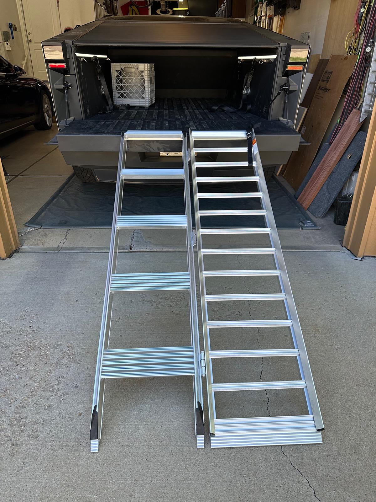 Motorcycle Loading Ramp Solution: StepRamp + Rhino Straps | Tesla ...