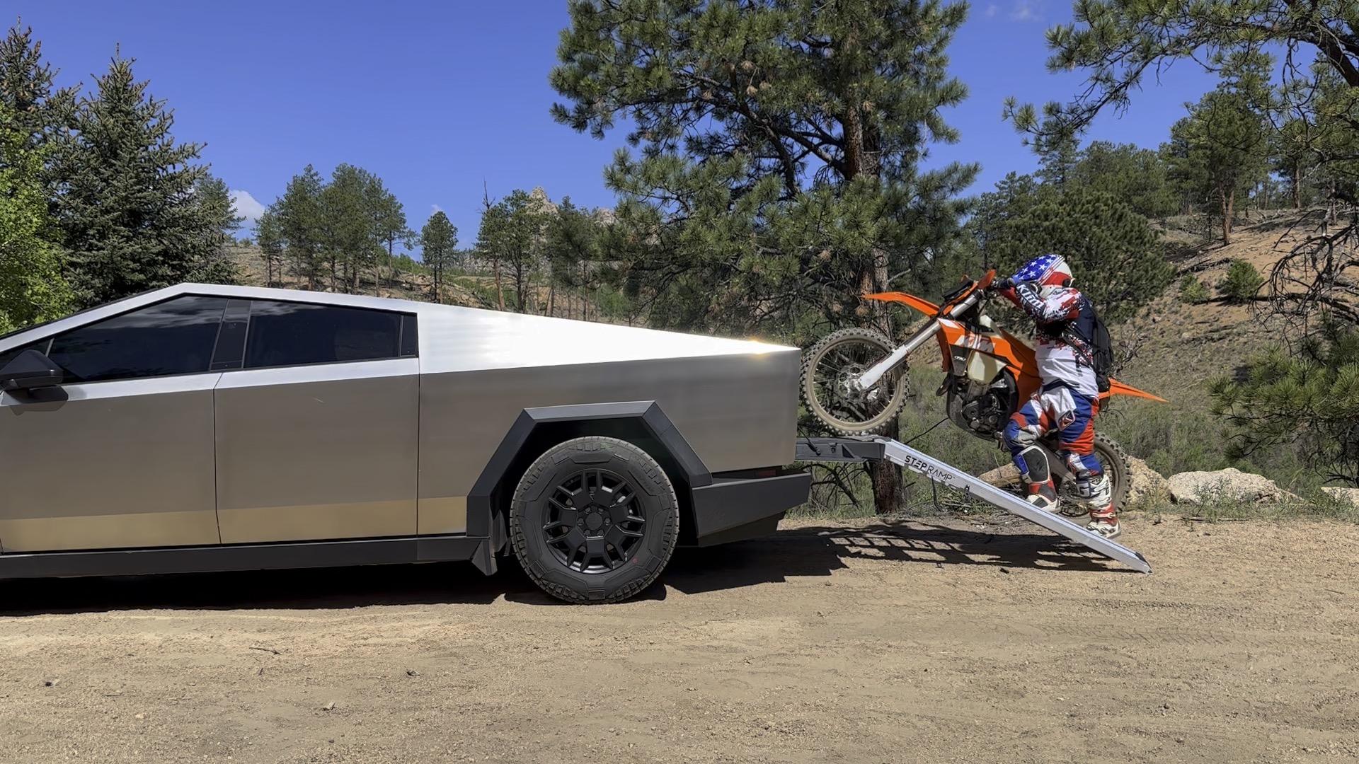 Motorcycle Loading Ramp Solution: StepRamp + Rhino Straps | Tesla ...