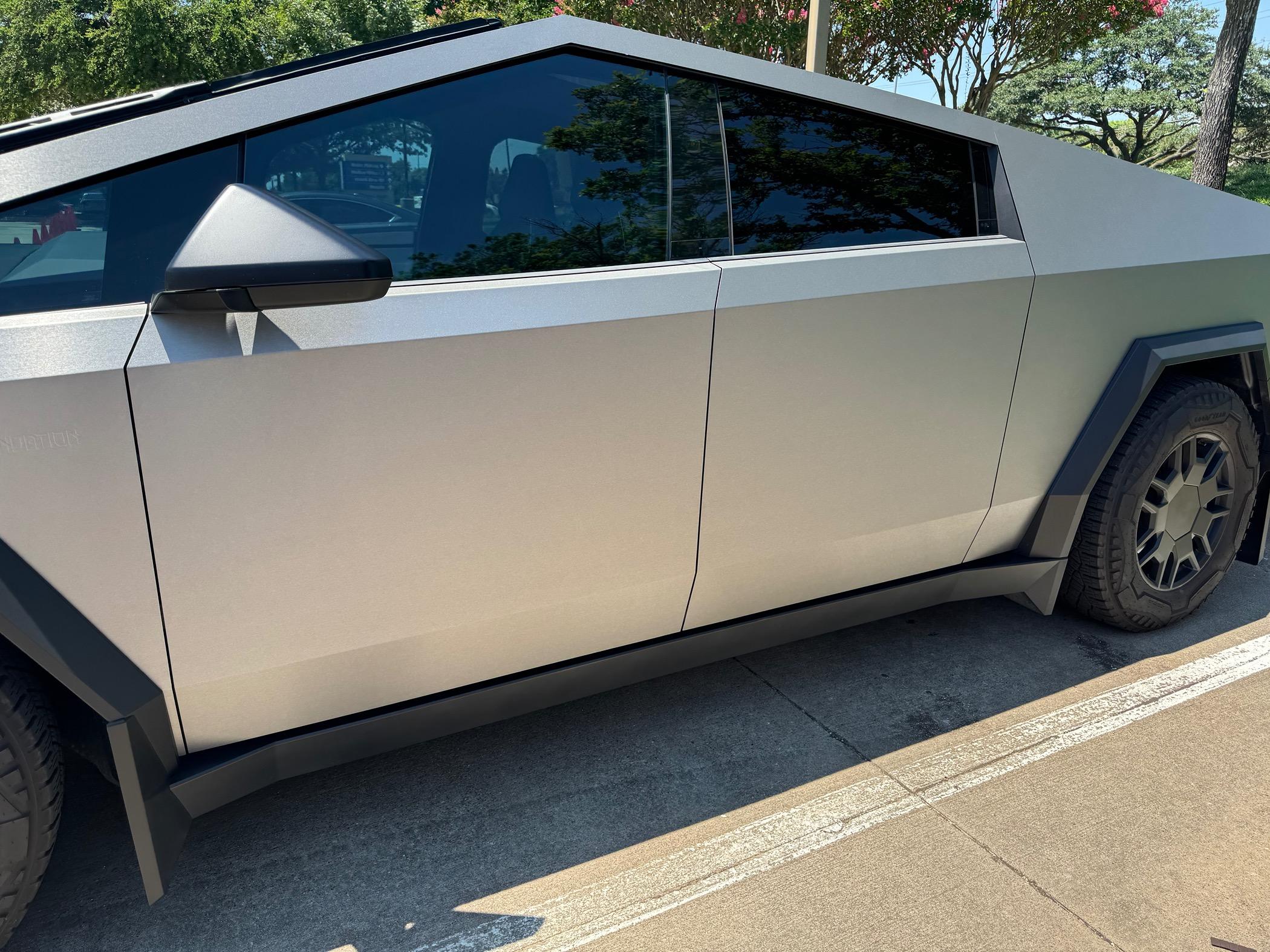 3M Brushed Metallic Titanium Wrap Installed | Tesla Cybertruck Forum ...