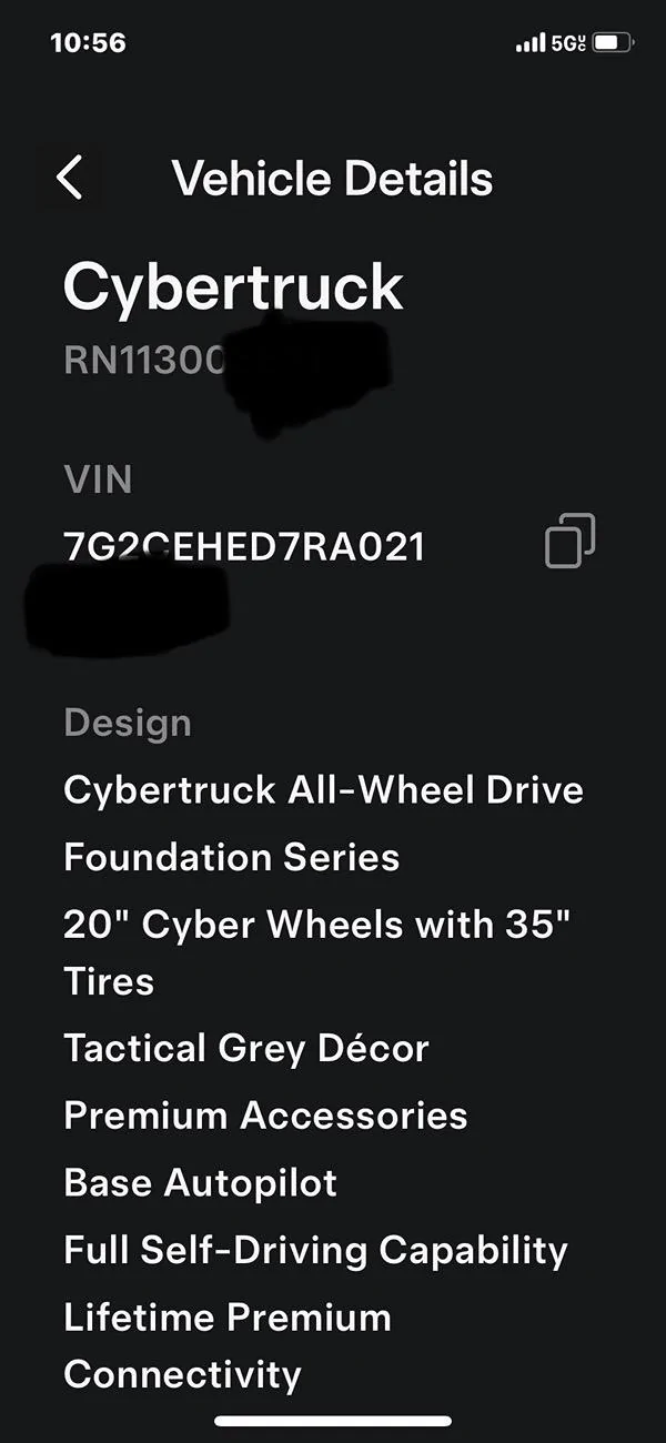 Tactical Gray Interior VIN | Tesla Cybertruck Forum - Cybertruck Owners ...