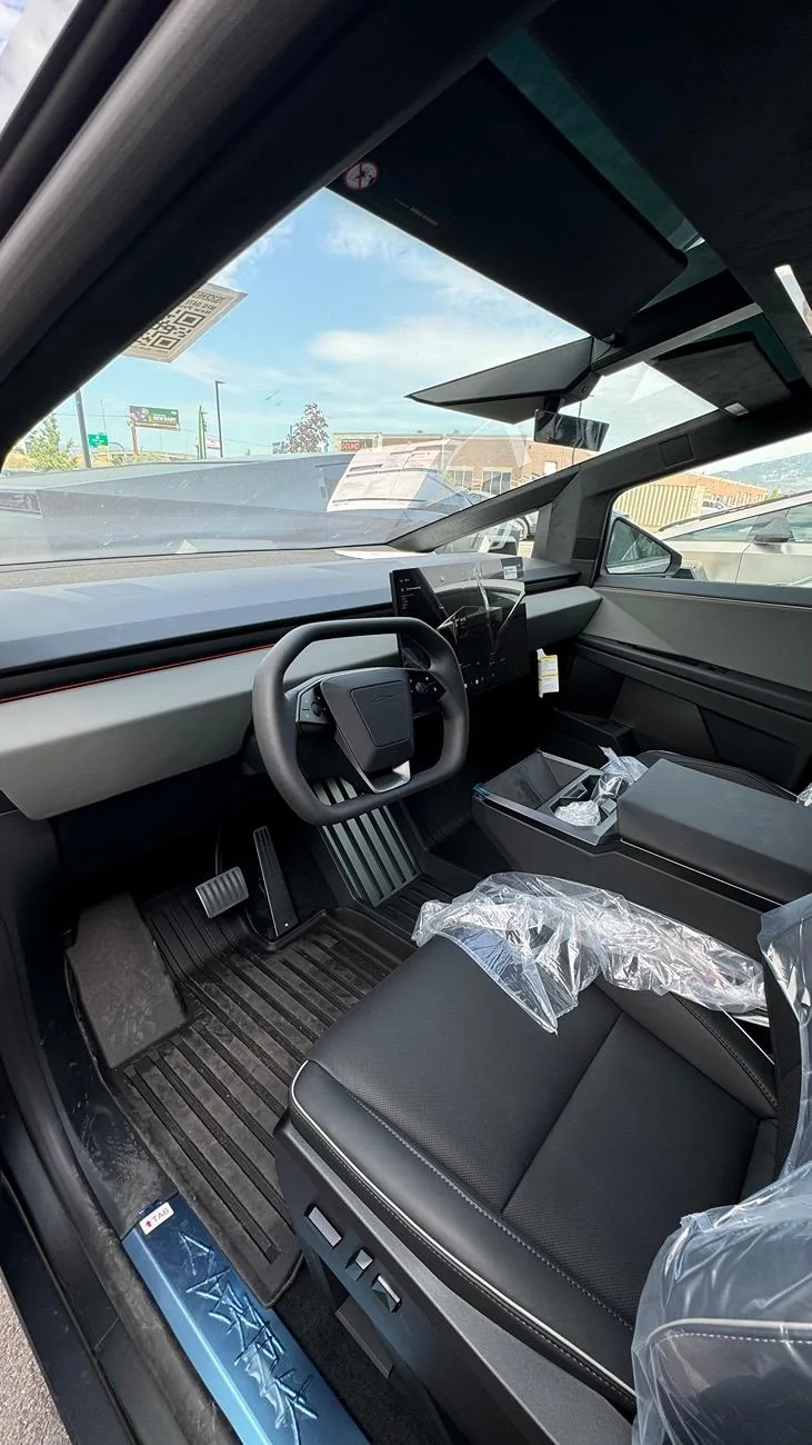 Black interior trim!! And protective wrap?! | Tesla Cybertruck Forum ...