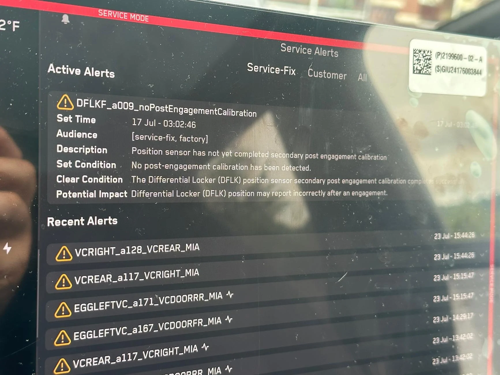 LOSS OF SYSTEM REDUNDANCY DETECTED - Potential major system failure ...
