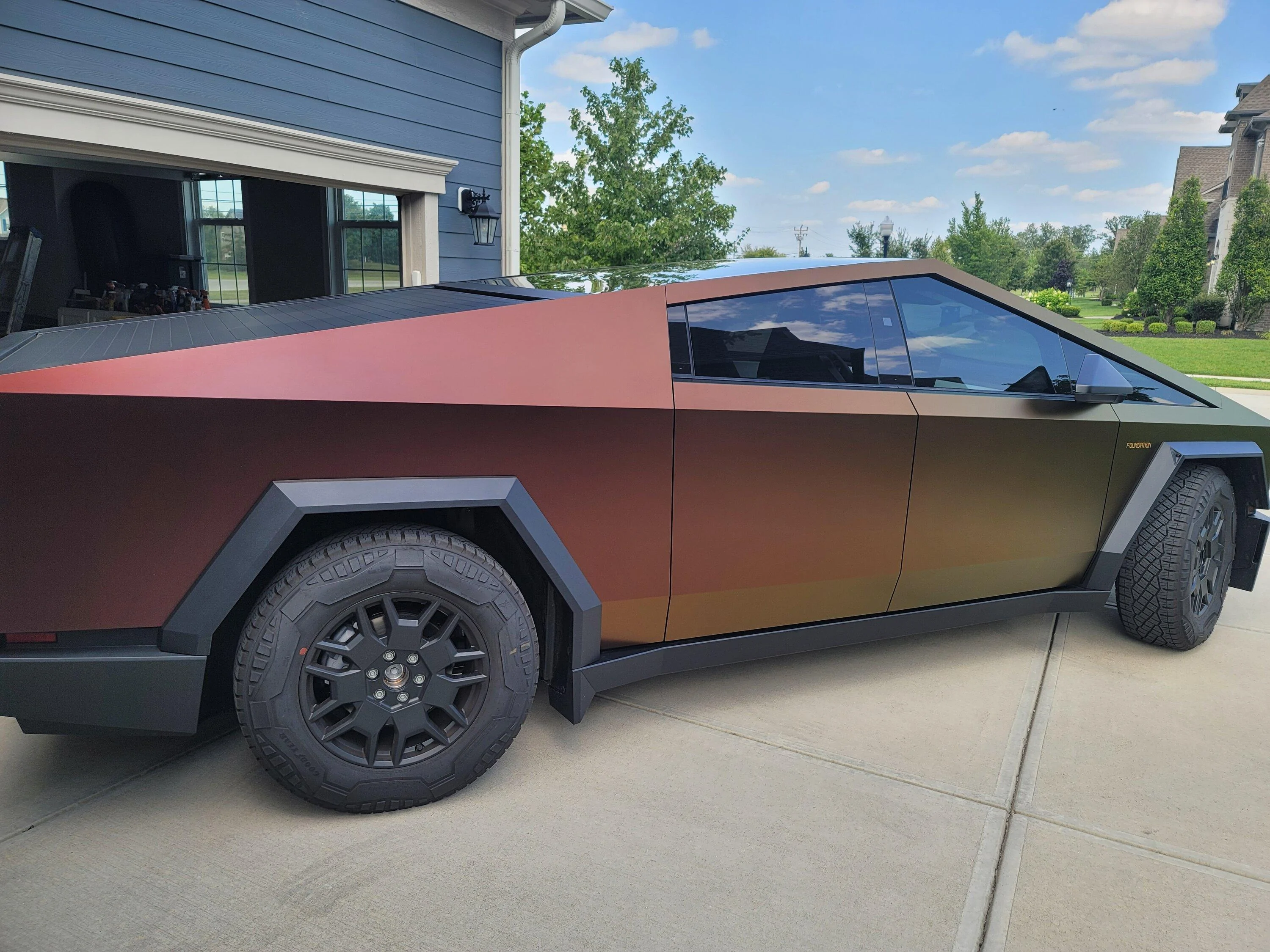 Satin Flip Volcanic Flare Wrap (3M) | Tesla Cybertruck Forum ...