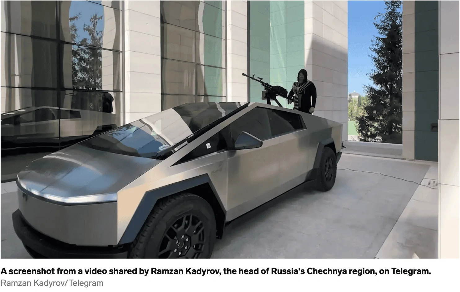 The Cybertruck War Wagon! Russian / Chechen warlord Kadyrov equips ...