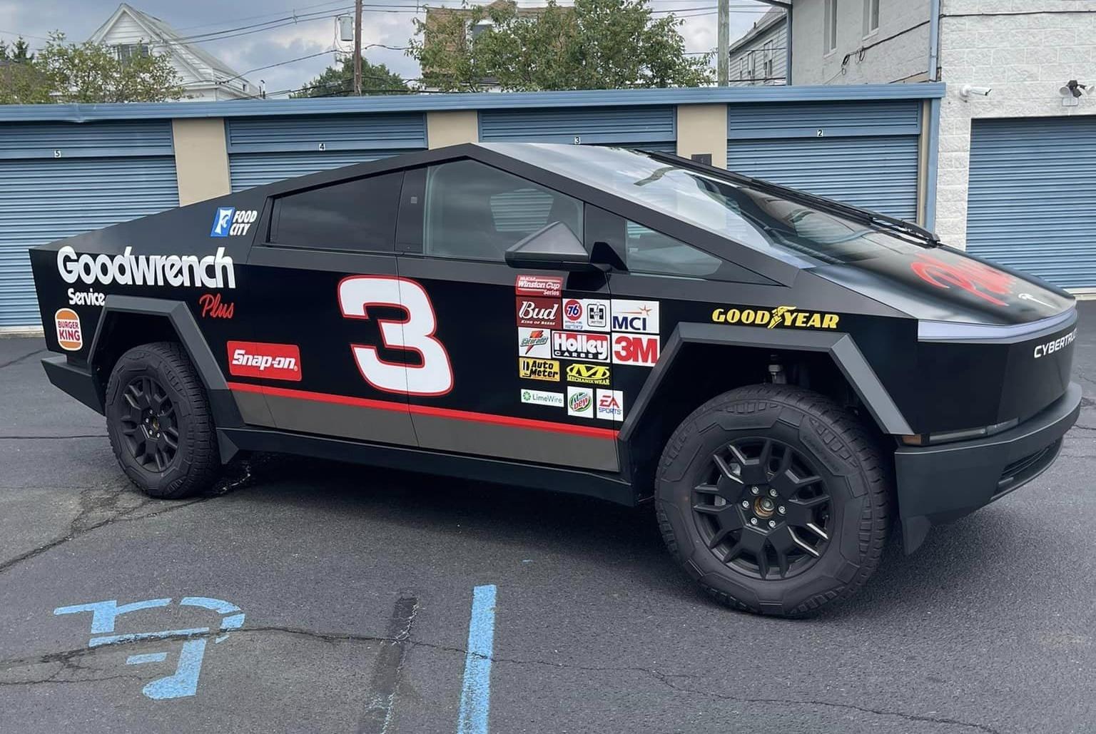 Dale Earnhardt race car livery tribute Cybertruck | Tesla Cybertruck ...