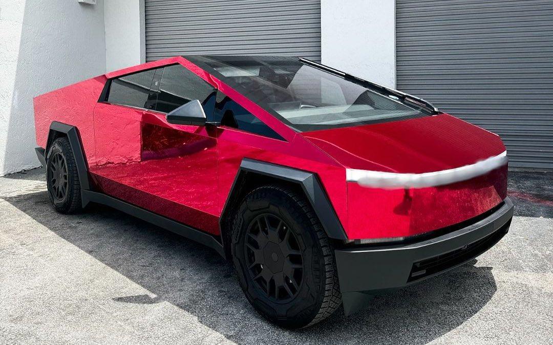 RED Vinyl Wrap & PPF Cybertruck -- Photos & Videos | Tesla Cybertruck ...