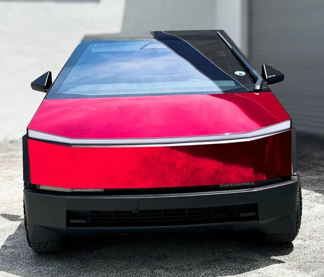 RED Vinyl Wrap & PPF Cybertruck -- Photos & Videos | Tesla Cybertruck ...