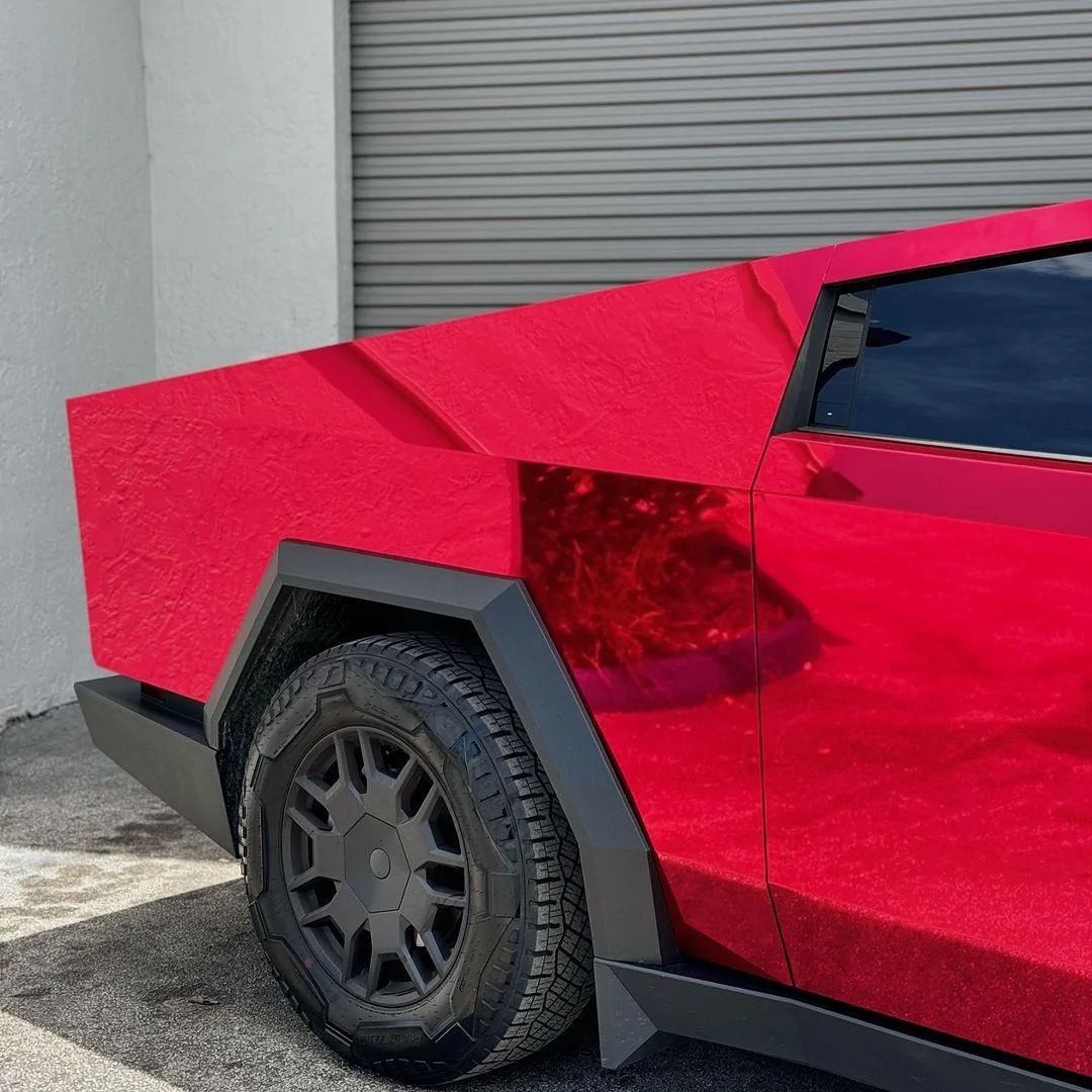 RED Vinyl Wrap & PPF Cybertruck -- Photos & Videos | Tesla Cybertruck ...