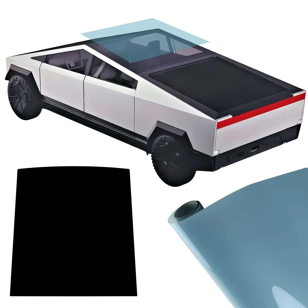 DIY External Sunroof Tint & Protection for Cybertruck Glass Top Glass ...
