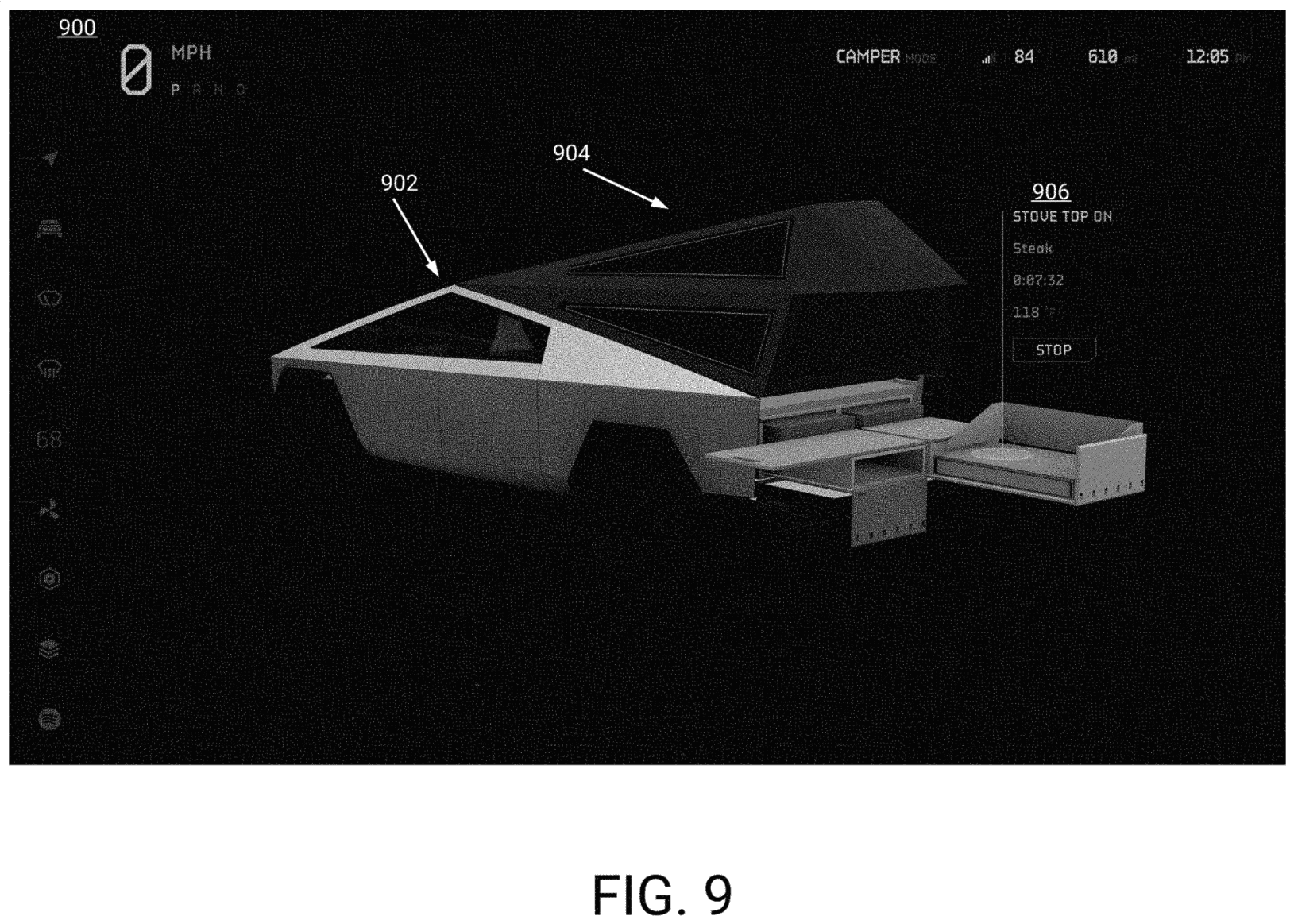 Cybertruck UI patent hints at 610 mile range, eye tracking mirror ...