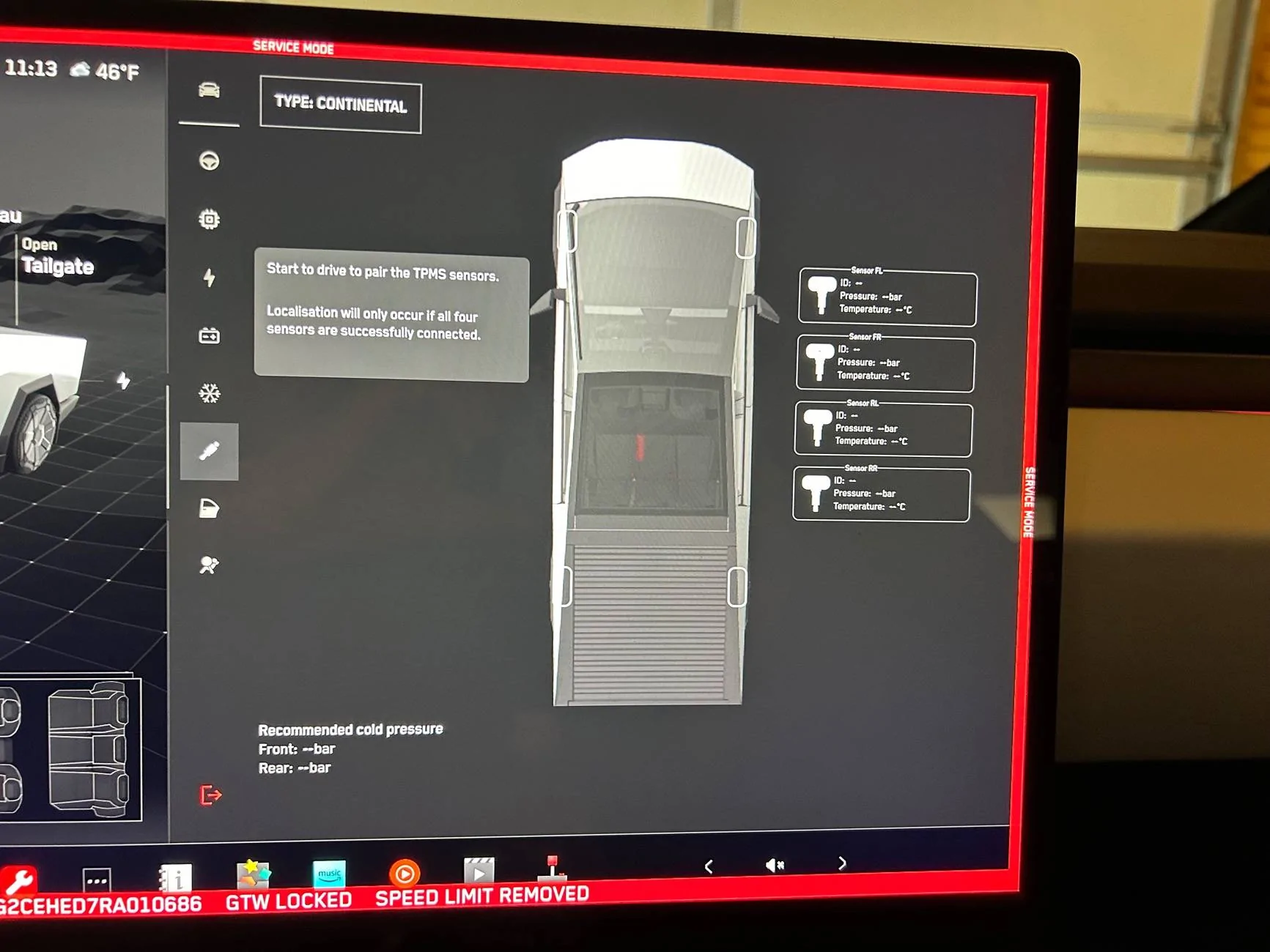 New Snow Tire TPMS will not pair in service mode | Tesla Cybertruck ...
