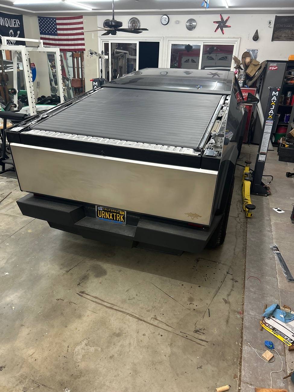 Stainless tailgate cap and sail panels | Tesla Cybertruck Forum ...