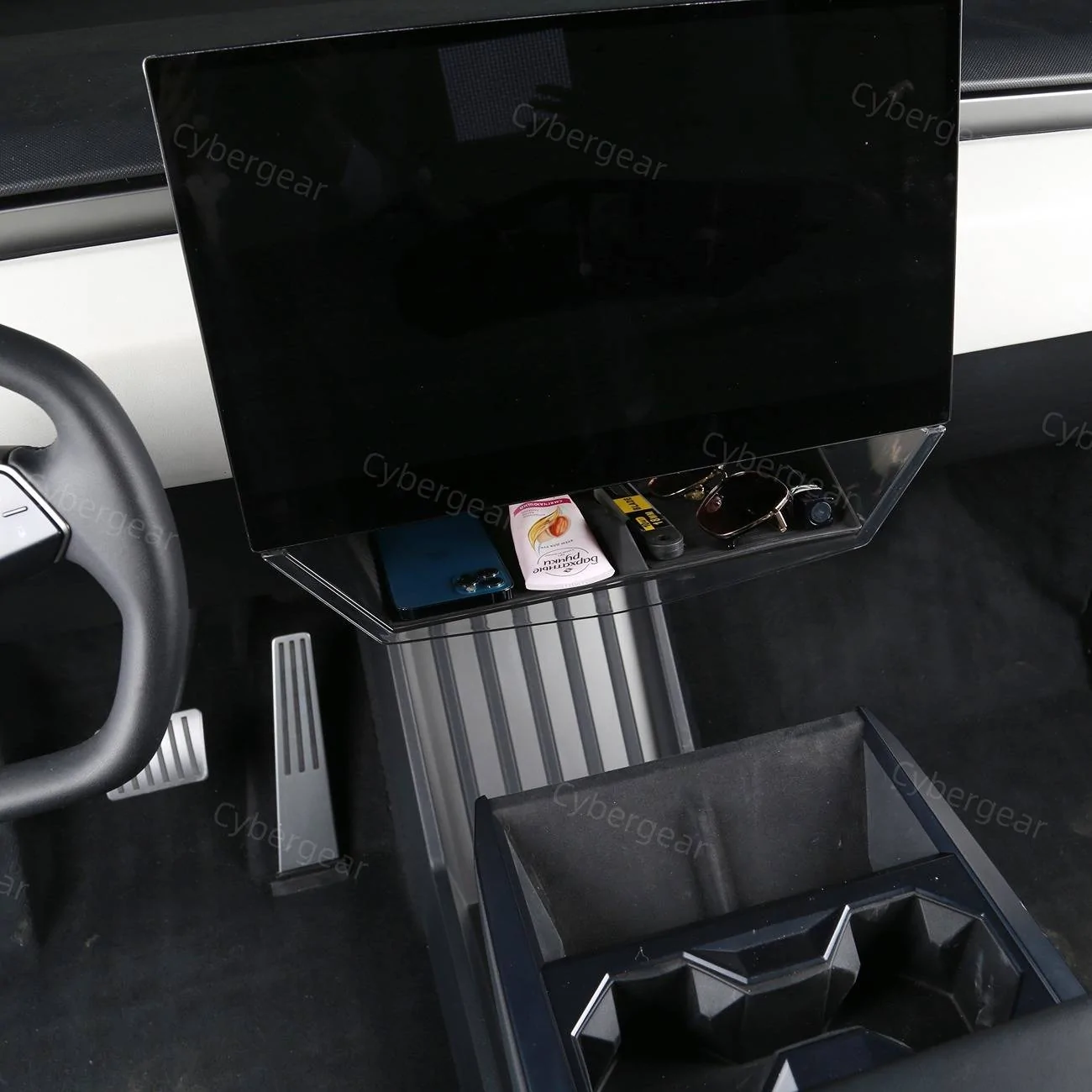Upgraded Cybertruck Under-Screen Storage Box by Cybergear | Tesla ...